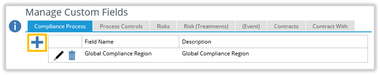 The ‘Add New Custom Field’ popup window is displayed.