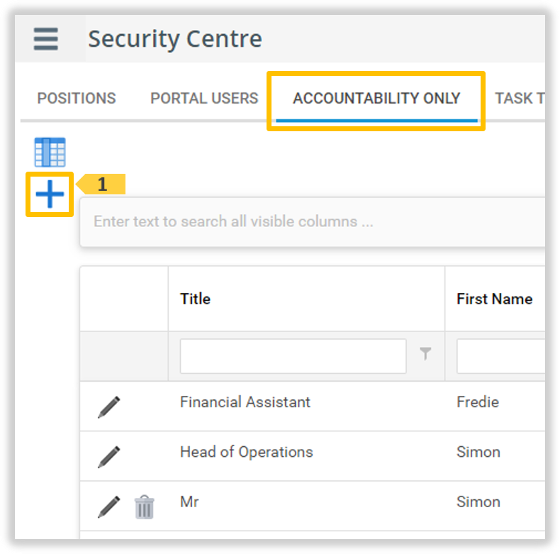 The ‘Add New Accountable Only Person’ window is displayed. Complete ... The ‘Add New Accountable Only Person’ window is displayed. Complete ...